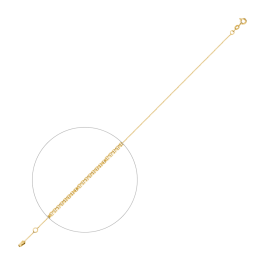 10K CUBIC CHAIN 12'' X 0.4MM | Bijouteries Lavigueur